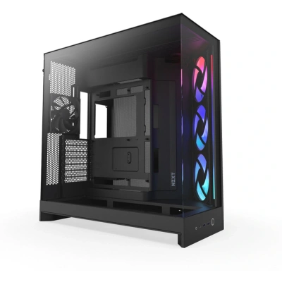 NZXT H9 Flow RGB (2025) Large Dual Chamber ATX Mid Tower Airflow PC ...