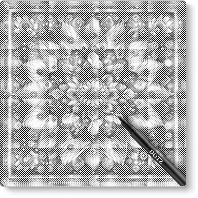 Mandala 7 Stippelschilderij 40x40cm Dot painting Oh My Dotz One color ...